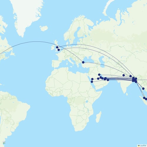 Biman Bangladesh Airlines - BG - flights, aircrafts, destinations ...