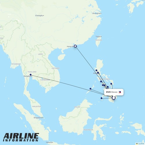 Cebu Pacific Air airline - 5J - flights, aircrafts, destinations ...