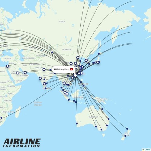 Cathay Pacific airline - CX - flights, aircrafts, destinations ...