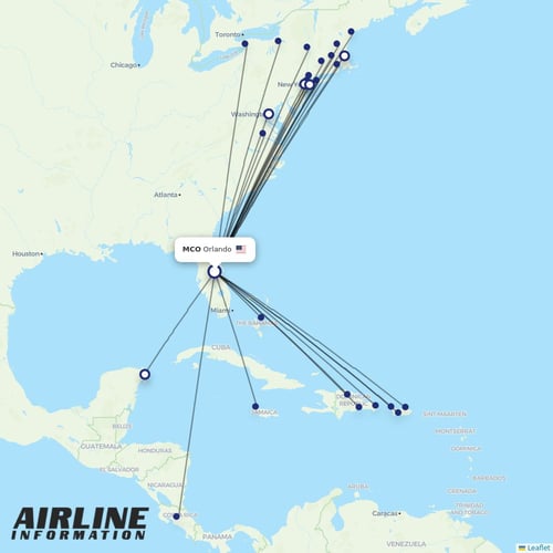 JetBlue Airways airline - B6 - flights, aircrafts, destinations ...