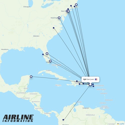 JetBlue Airways airline - B6 - flights, aircrafts, destinations ...