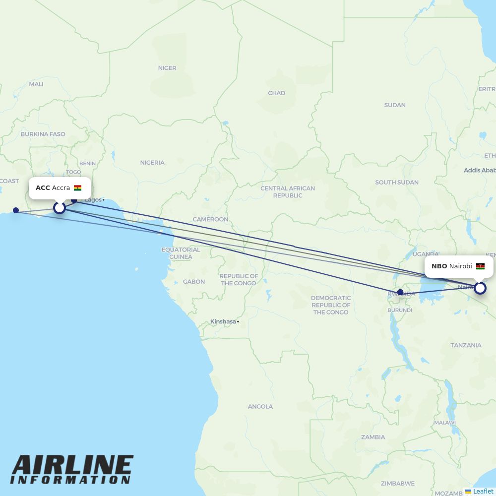 Airlines with flights from Accra to Nairobi (ACC to NBO) | Airline Information