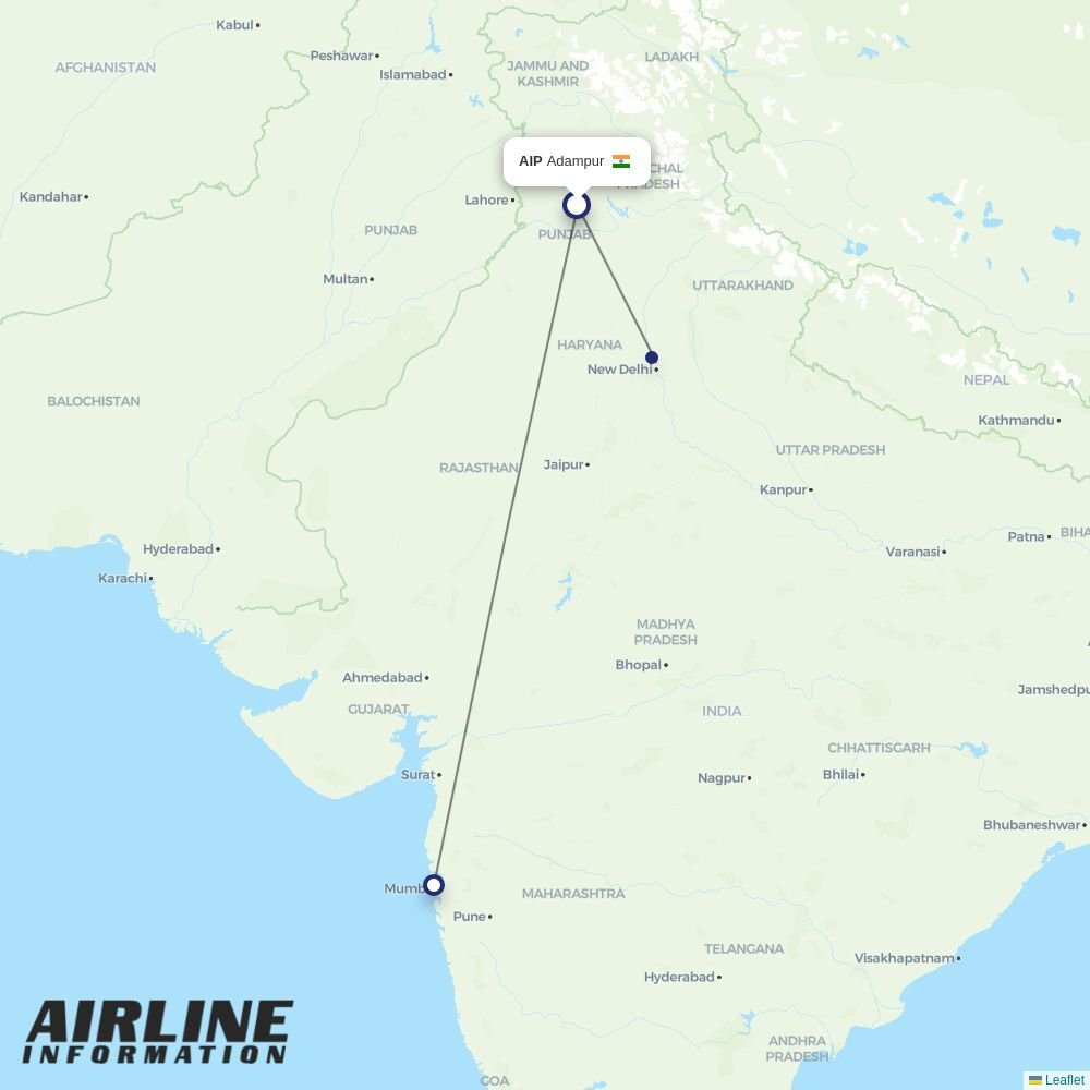 Star Air flights from Adampur (AIP) | Airline Information