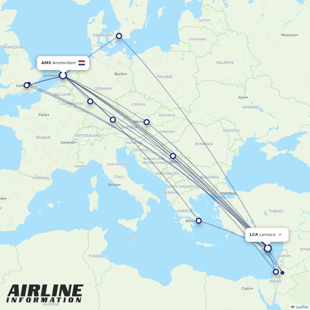 Airlines with flights from Amsterdam to Larnaca (AMS to LCA) | Airline ...