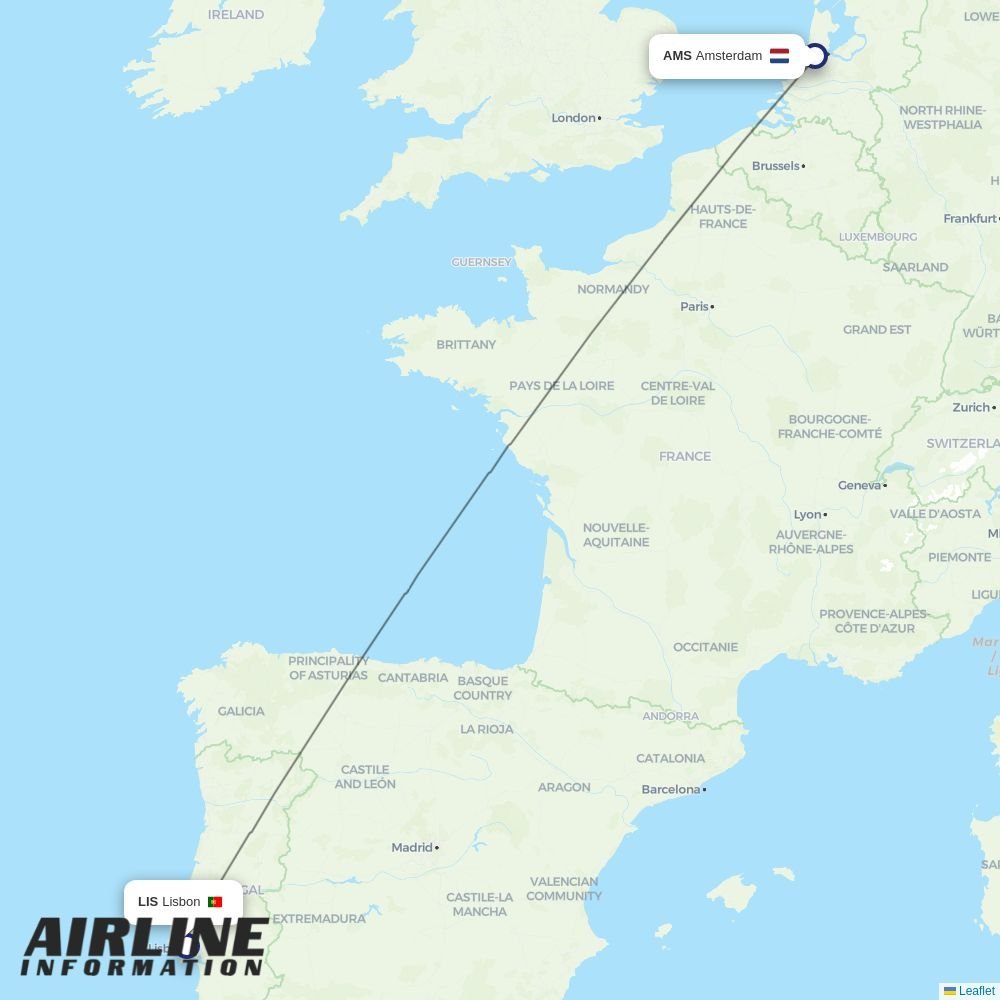 Airlines with flights from Amsterdam to Lisbon (AMS to LIS) | Airline ...