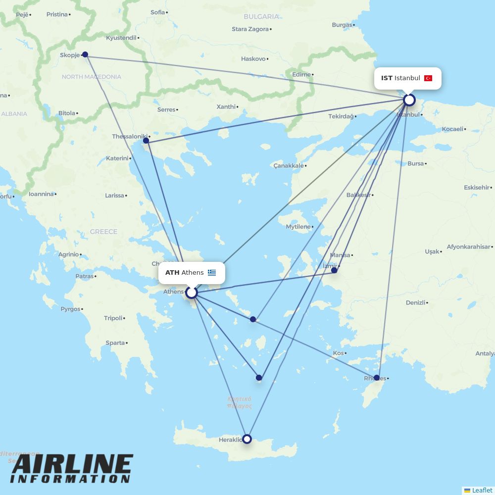 Airlines with flights from Athens to Istanbul (ATH to IST) | Airline Information