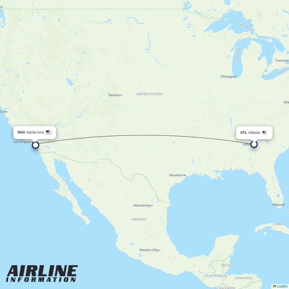 Airlines with flights from Atlanta to Santa Ana (ATL to SNA) | Airline ...