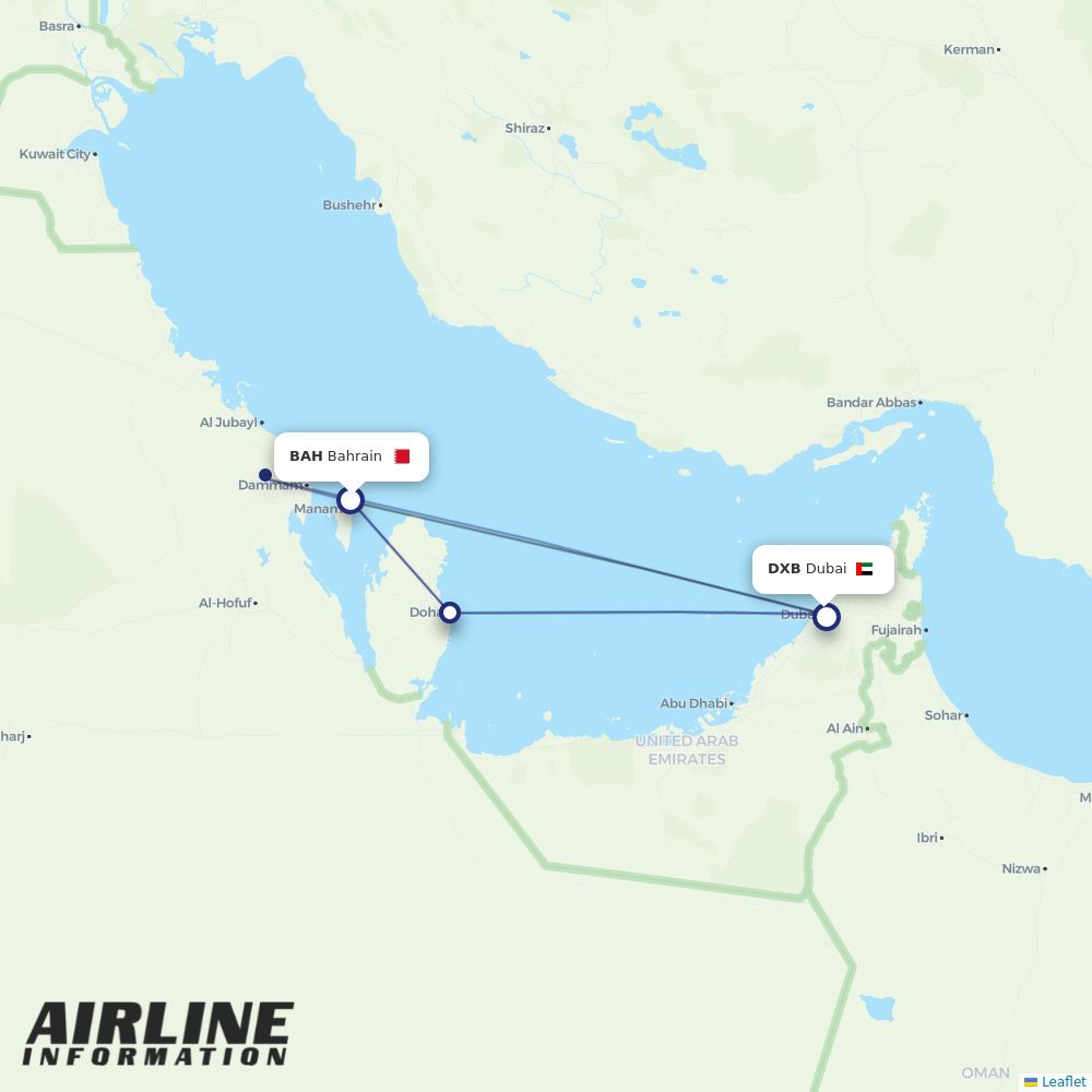 Airlines with flights from Bahrain to Dubai (BAH to DXB) | Airline ...