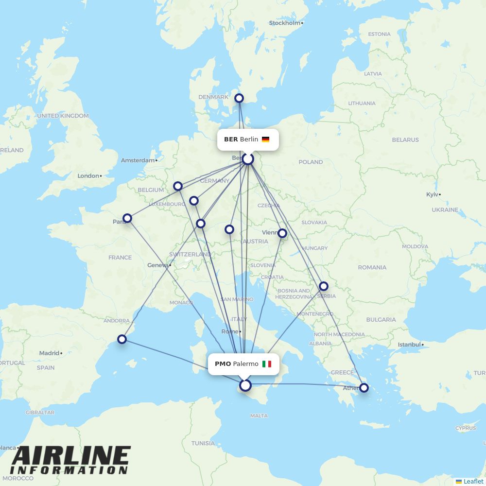 Airlines with flights from Berlin to Palermo (BER to PMO) | Airline ...