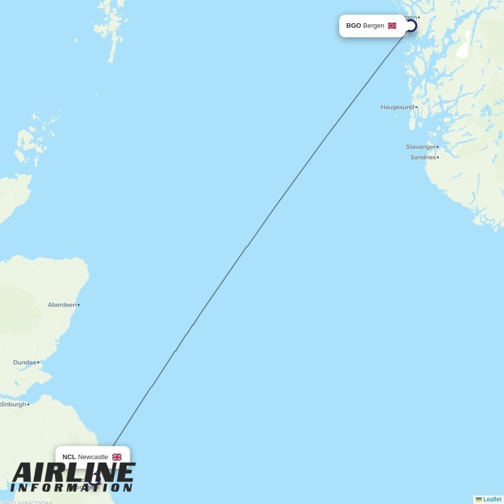 Airlines with flights from Bergen to Newcastle (BGO to NCL) | Airline ...