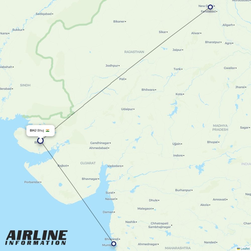 Air India flights from Bhuj (BHJ) | Airline Information