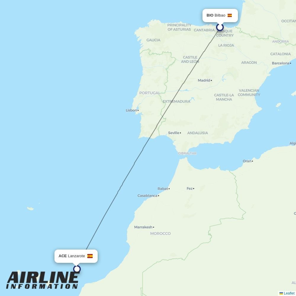 Airlines with flights from Bilbao to Lanzarote (BIO to ACE) | Airline ...