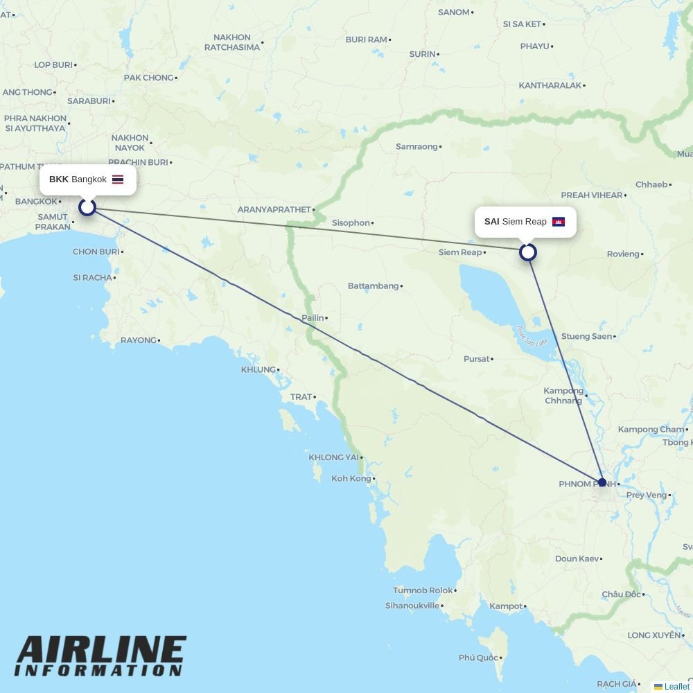 Airlines with flights from Bangkok to Siem Reap (BKK to SAI) | Airline ...