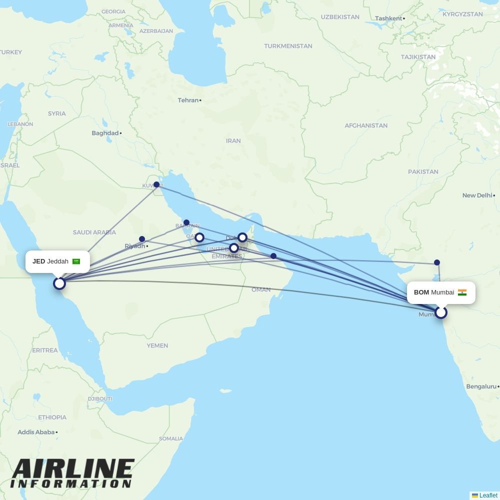 Airlines with flights from Mumbai to Jeddah (BOM to JED) | Airline ...