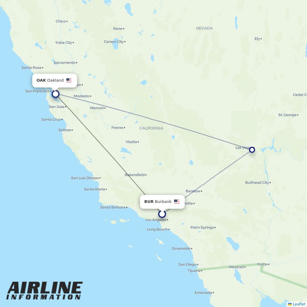 Burbank To Oakland Flight