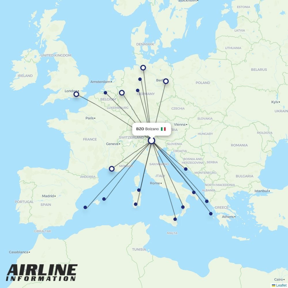 Sky Alps flights from Bolzano (BZO) | Airline Information