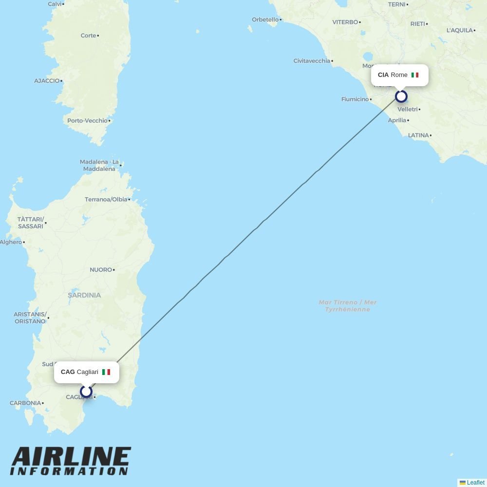 Airlines with flights from Cagliari to Rome (CAG to CIA) | Airline ...