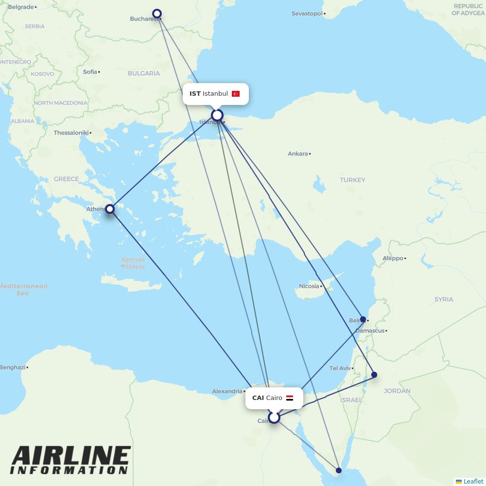 Airlines with flights from Cairo to Istanbul (CAI to IST) | Airline Information
