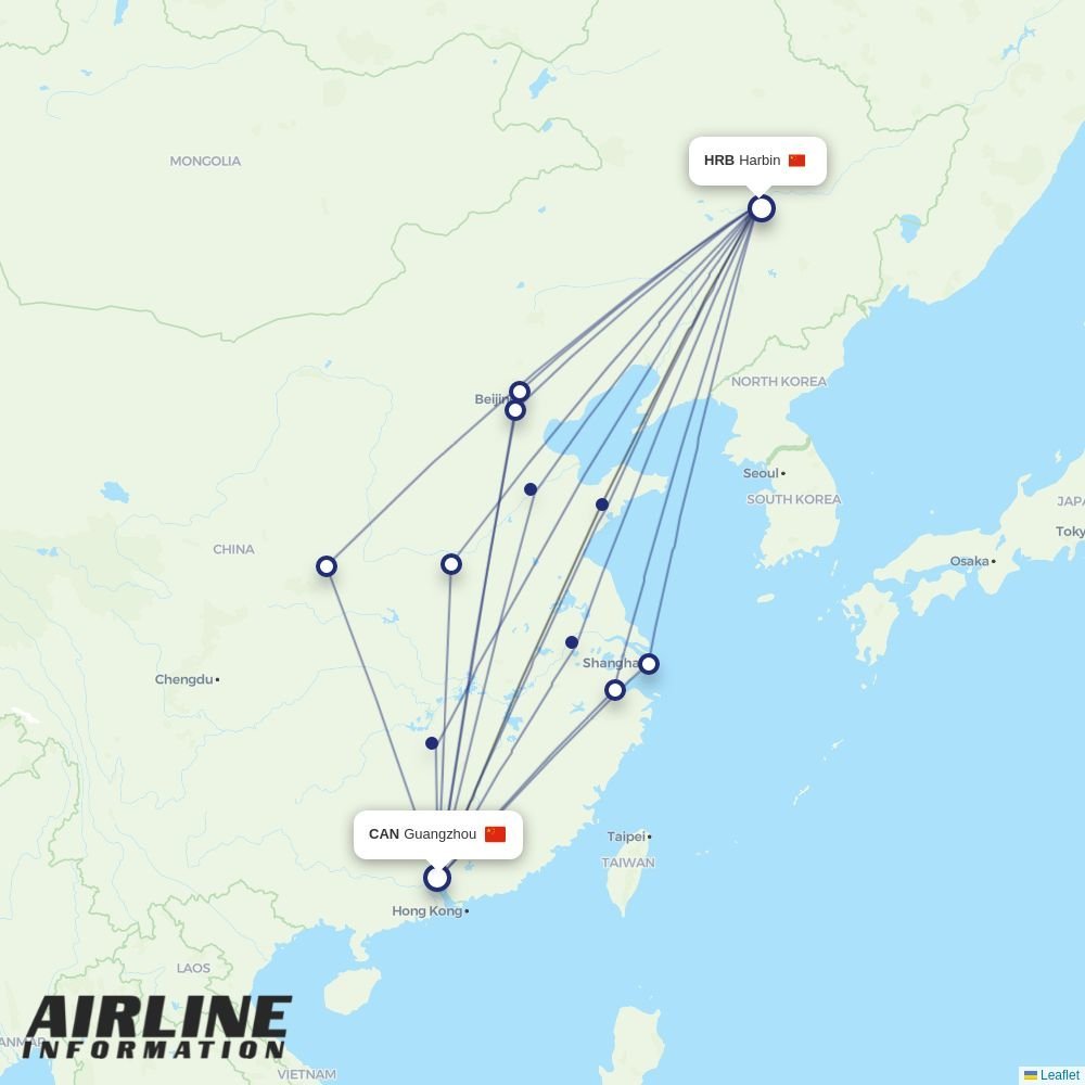 Airlines with flights from Guangzhou to Harbin (CAN to HRB) | Airline ...