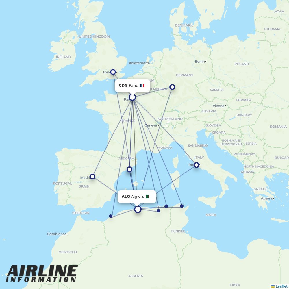 Airlines with flights from Paris to Algiers (CDG to ALG) | Airline ...