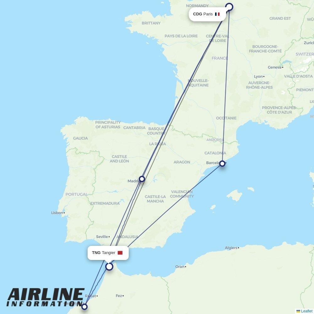 Airlines with flights from Paris to Tangier (CDG to TNG) | Airline ...