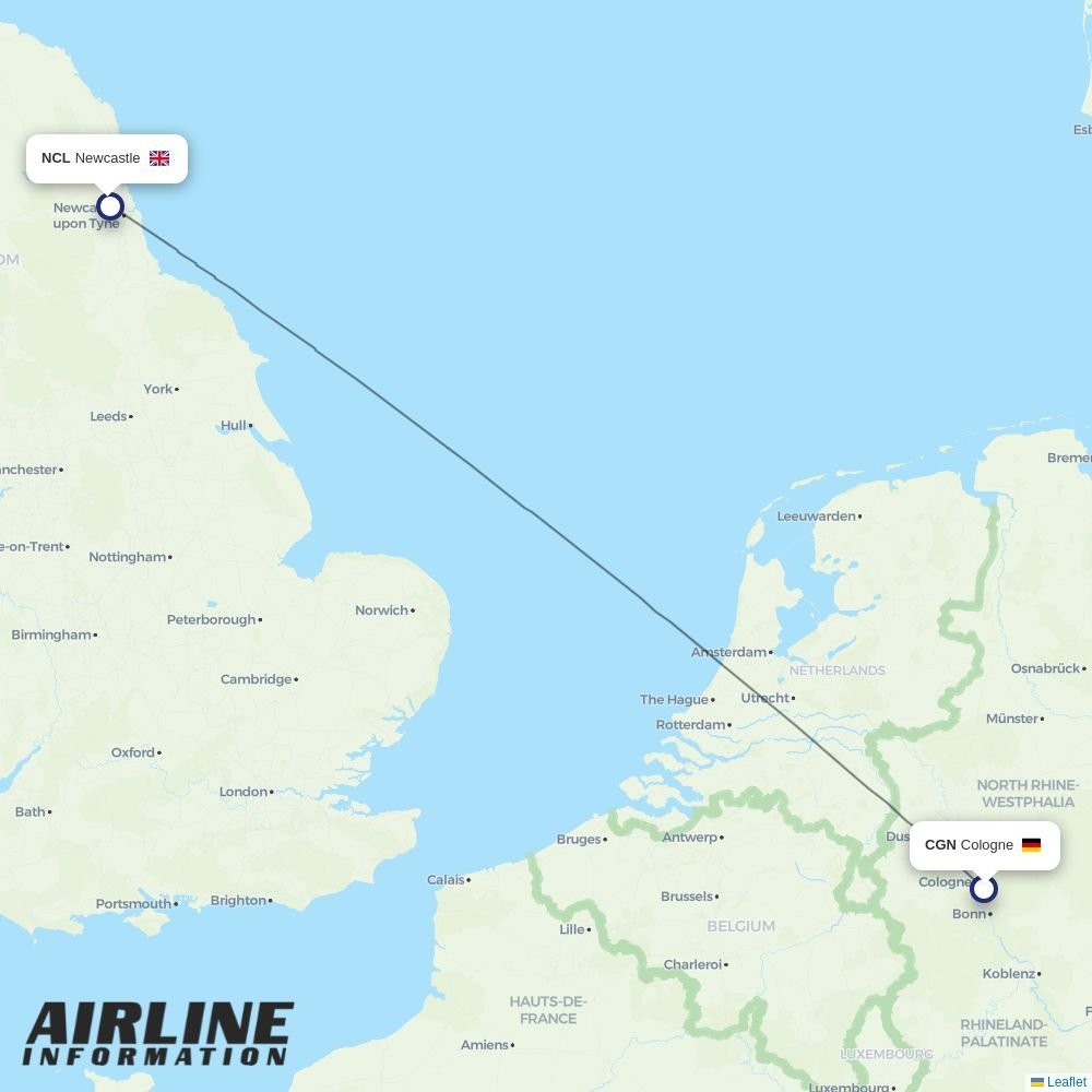 Airlines with flights from Cologne to Newcastle (CGN to NCL) | Airline ...