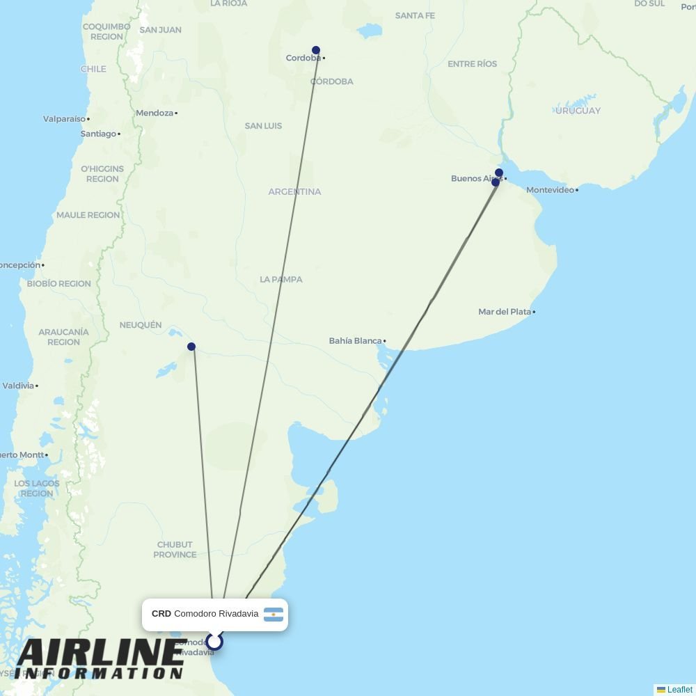 JetSMART flights from Comodoro Rivadavia (CRD) | Airline Information