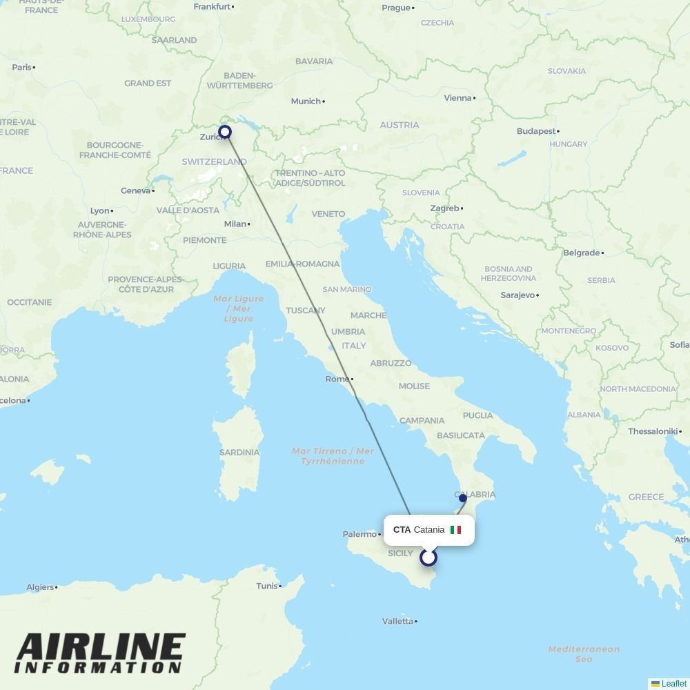 Edelweiss flights from Catania (CTA) | Airline Information