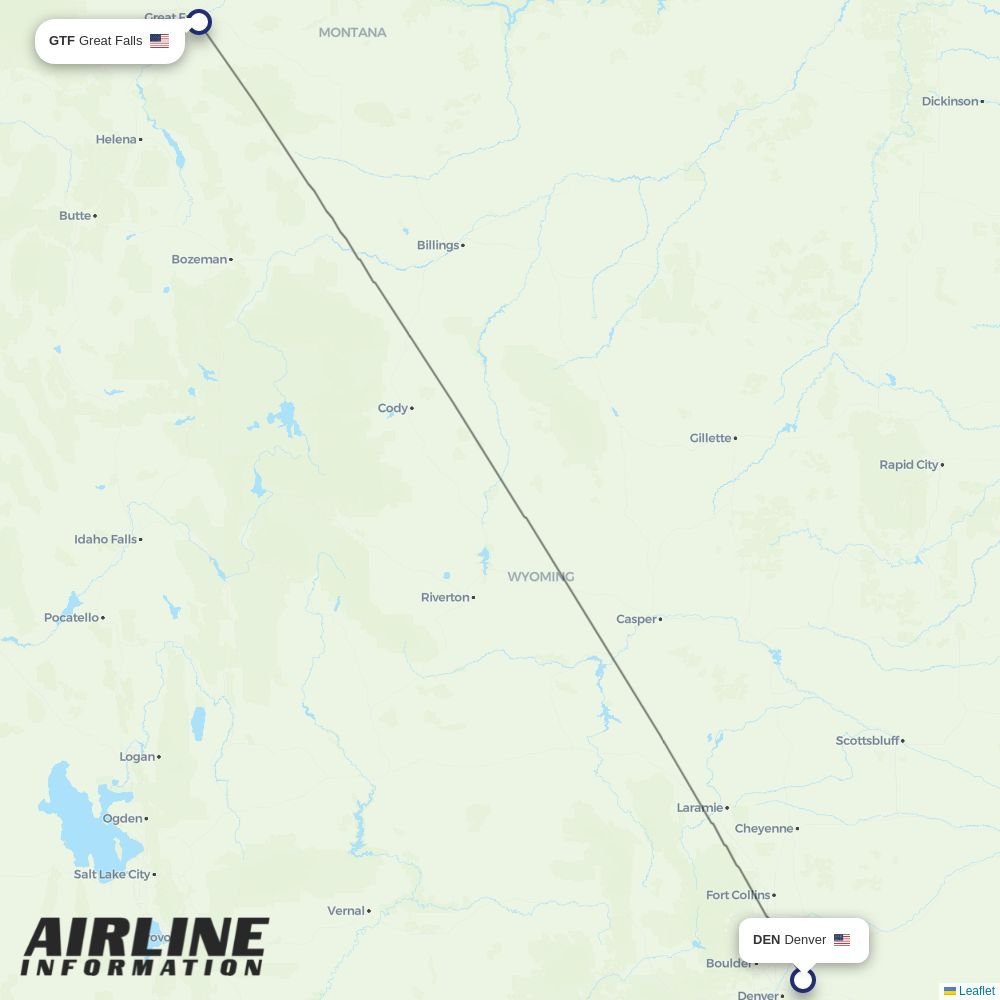 Airlines with flights from Denver to Great Falls (DEN to GTF) | Airline ...