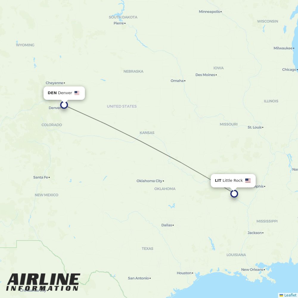 Airlines with flights from Denver to Little Rock (DEN to LIT) | Airline ...