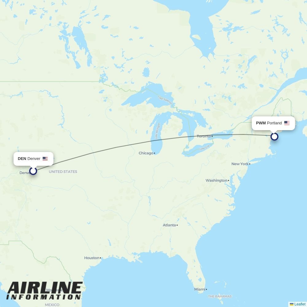Airlines with flights from Denver to Portland (DEN to PWM) | Airline ...