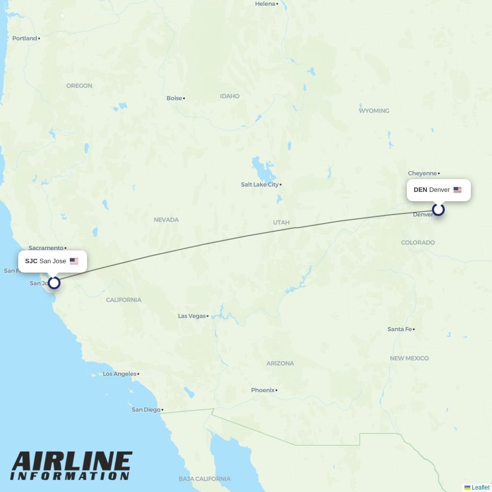 Airlines with flights from Denver to San Jose (DEN to SJC) | Airline ...