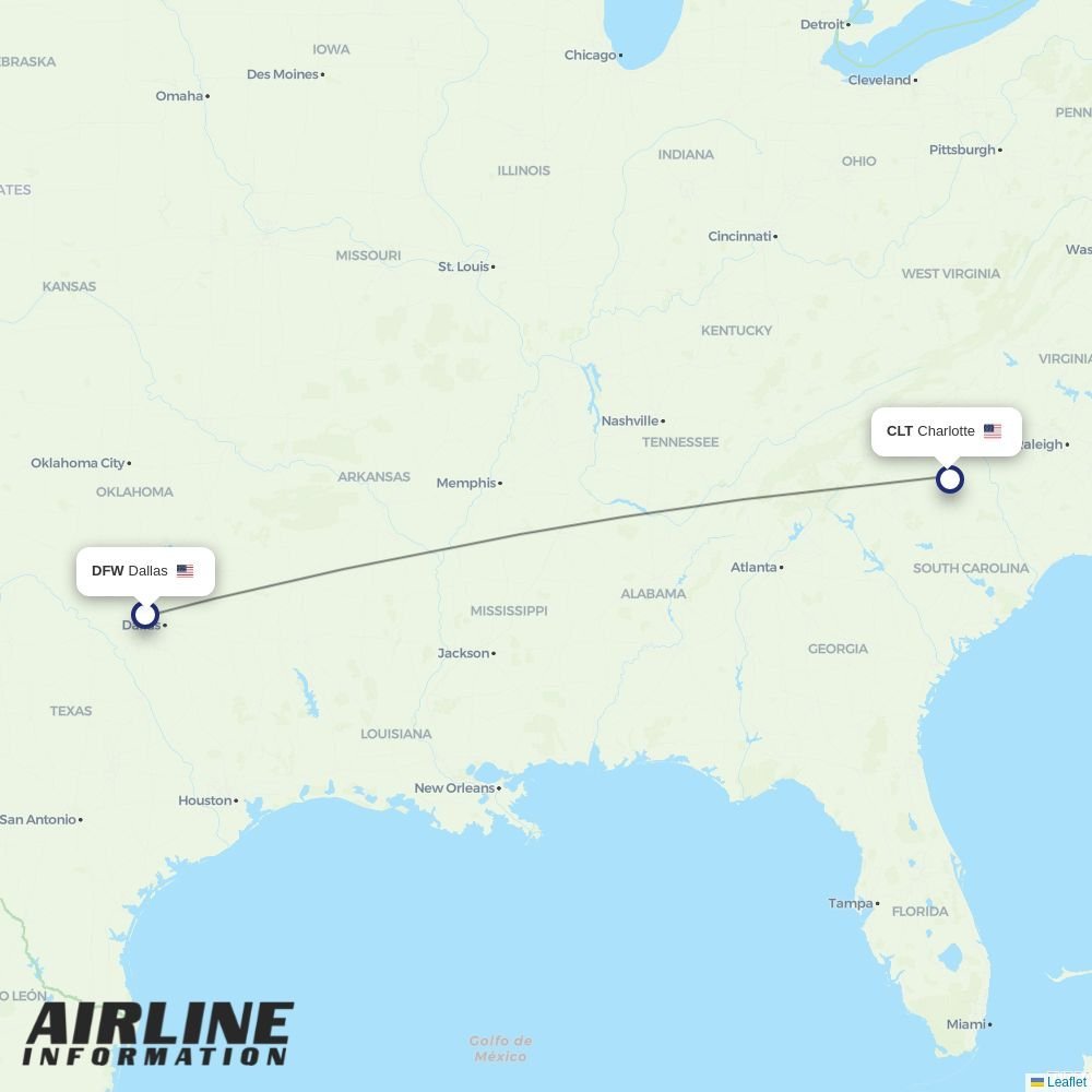 Airlines with flights from Dallas to Charlotte (DFW to CLT) | Airline ...