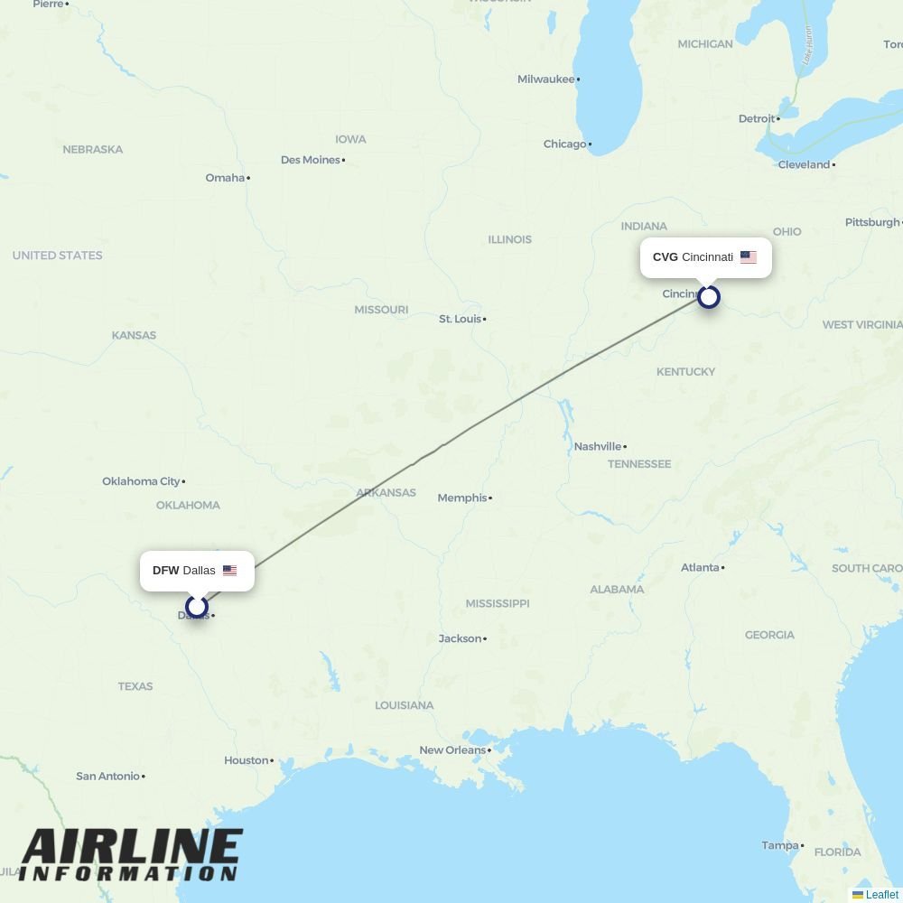 Airlines with flights from Dallas to Cincinnati (DFW to CVG) | Airline ...