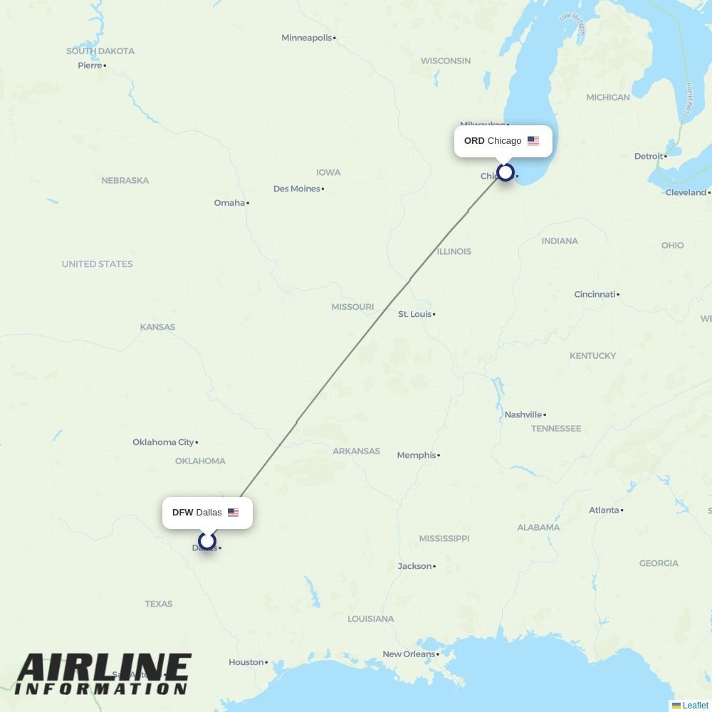 Airlines with flights from Dallas to Chicago (DFW to ORD) | Airline ...
