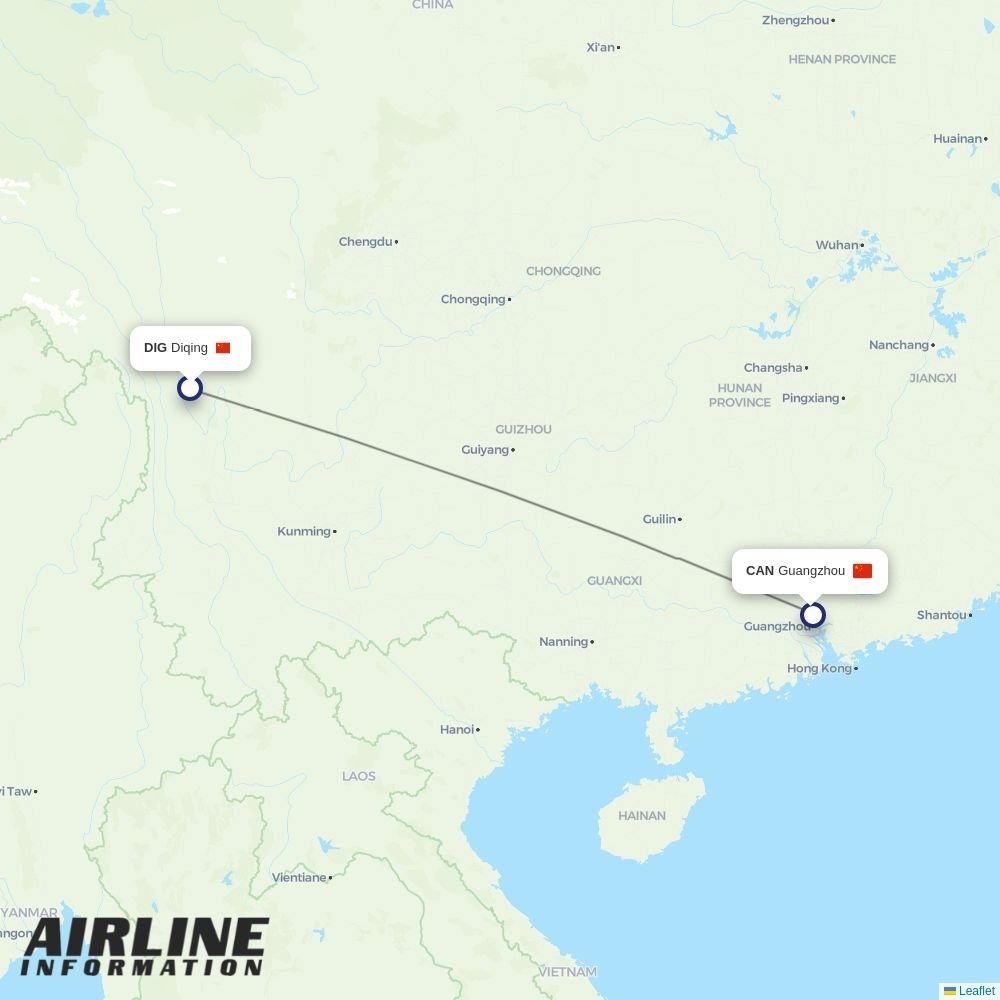 Airlines with flights from Diqing to Guangzhou (DIG to CAN) | Airline ...