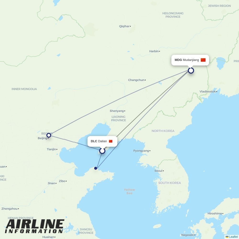 Airlines with flights from Dalian to Mudanjiang (DLC to MDG) | Airline ...