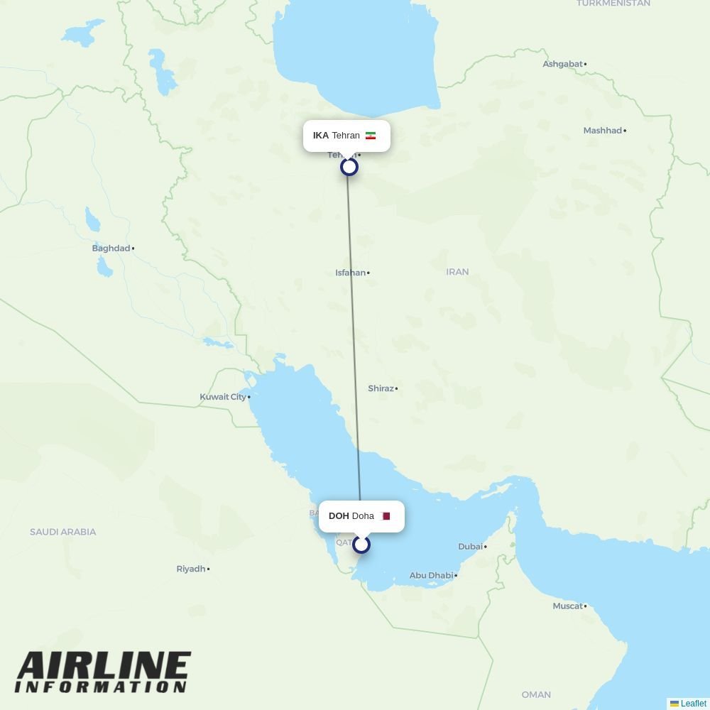 Airlines with flights from Doha to Tehran (DOH to IKA) | Airline ...