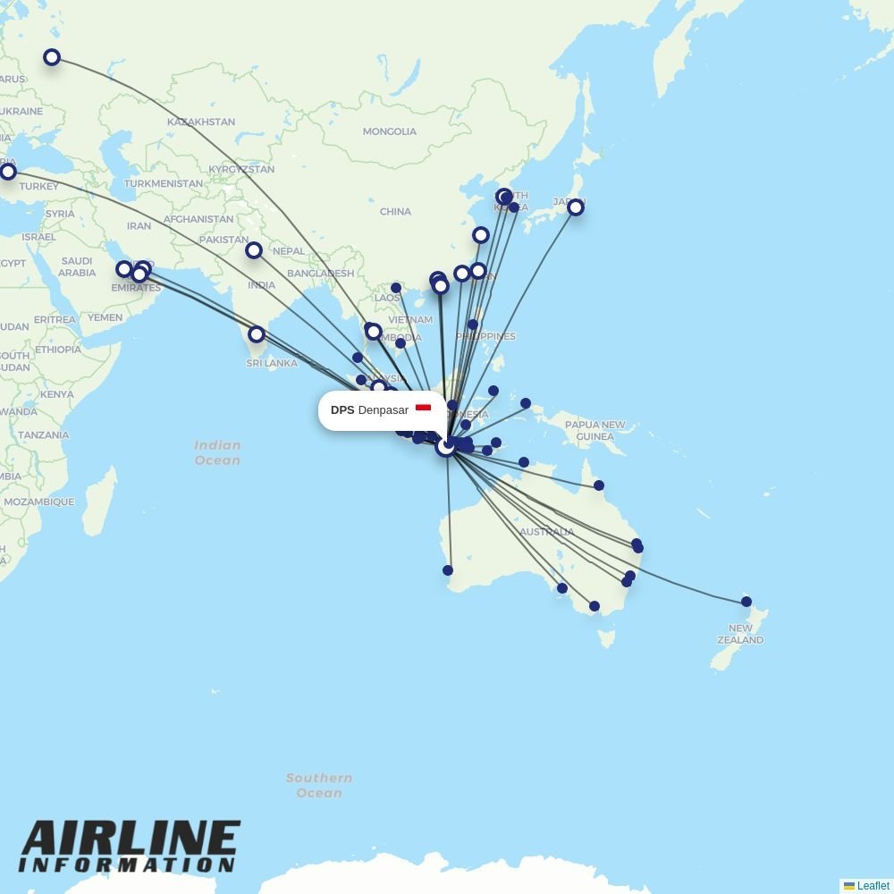 Lion Air flights from Denpasar (DPS) | Airline Information