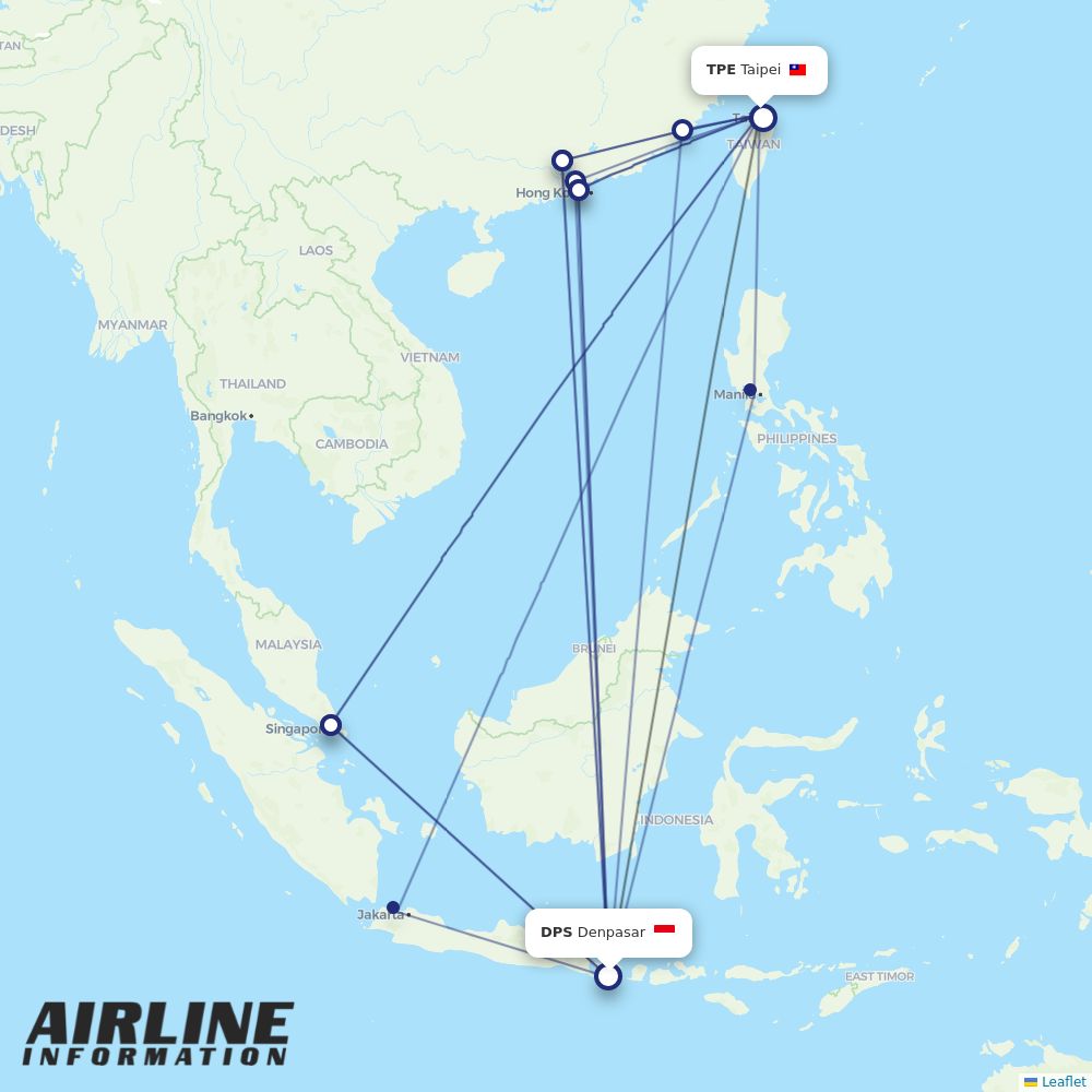 Airlines with flights from Denpasar to Taipei (DPS to TPE) | Airline ...
