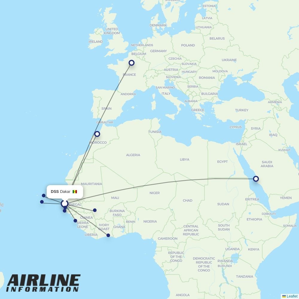 Air Senegal flights from Dakar (DSS) | Airline Information