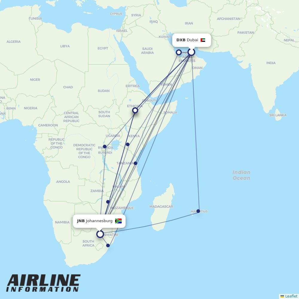 Airlines with flights from Dubai to Johannesburg (DXB to JNB) | Airline ...