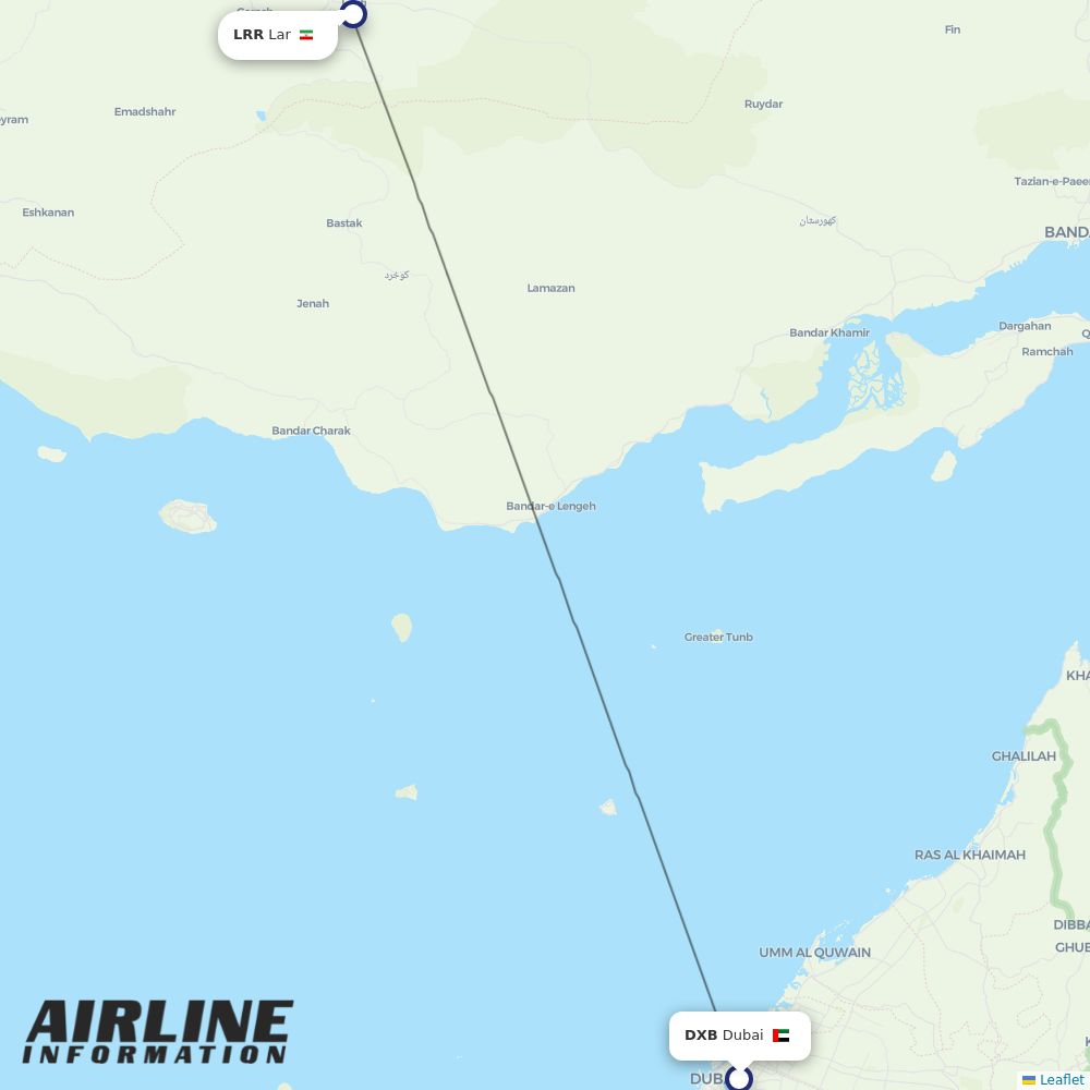 Airlines with flights from Dubai to Lar (DXB to LRR) | Airline Information