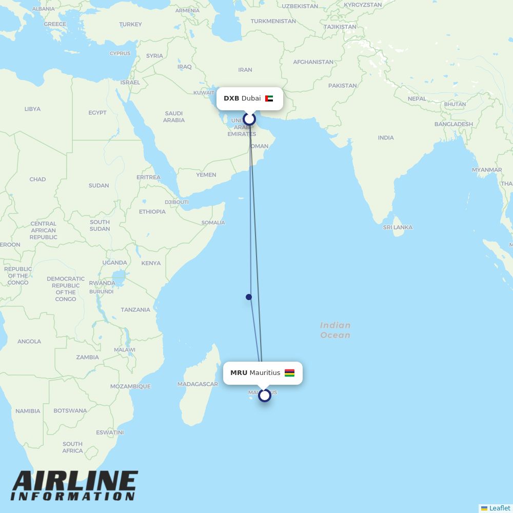 Airlines with flights from Dubai to Mauritius (DXB to MRU) | Airline ...