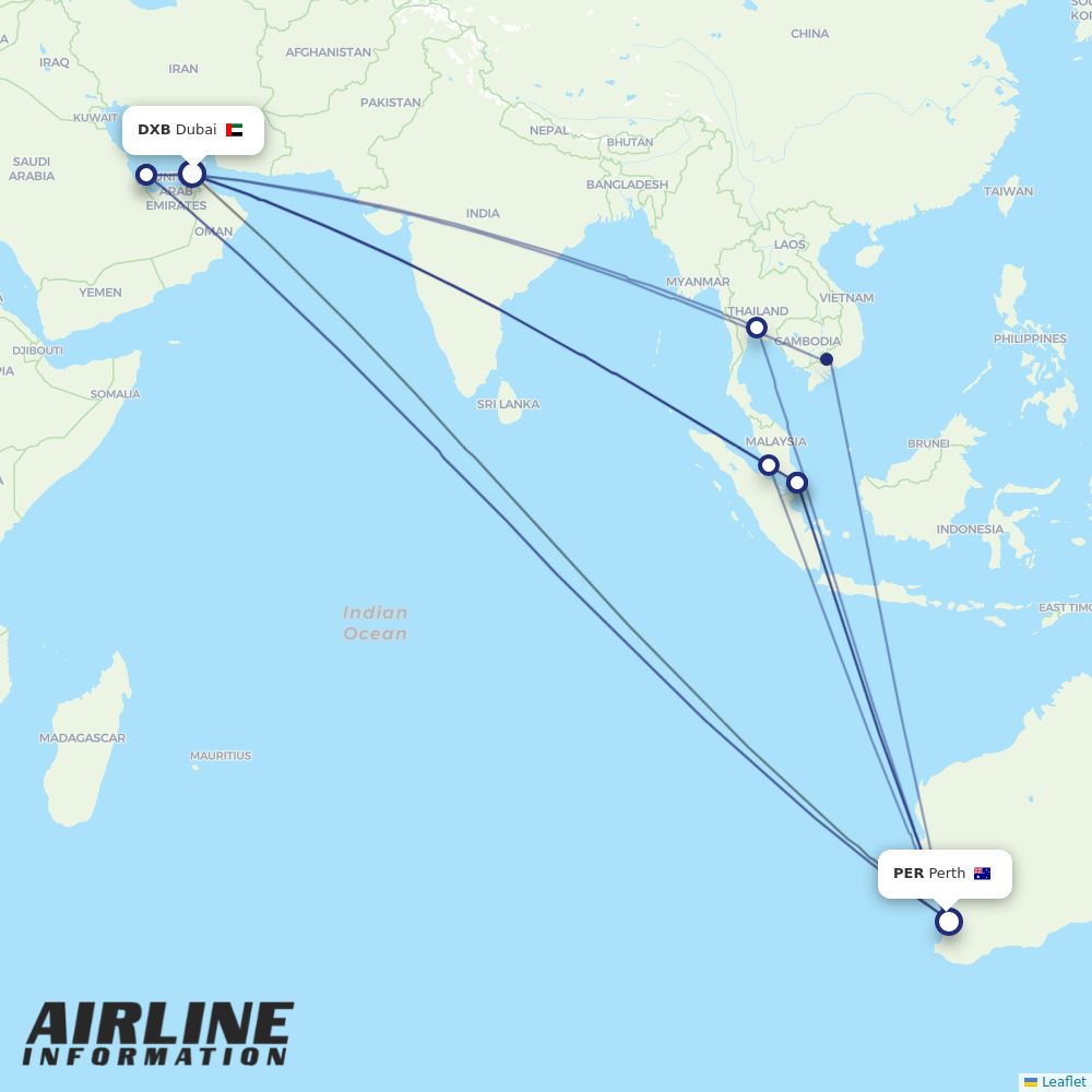 Airlines with flights from Dubai to Perth (DXB to PER) | Airline ...