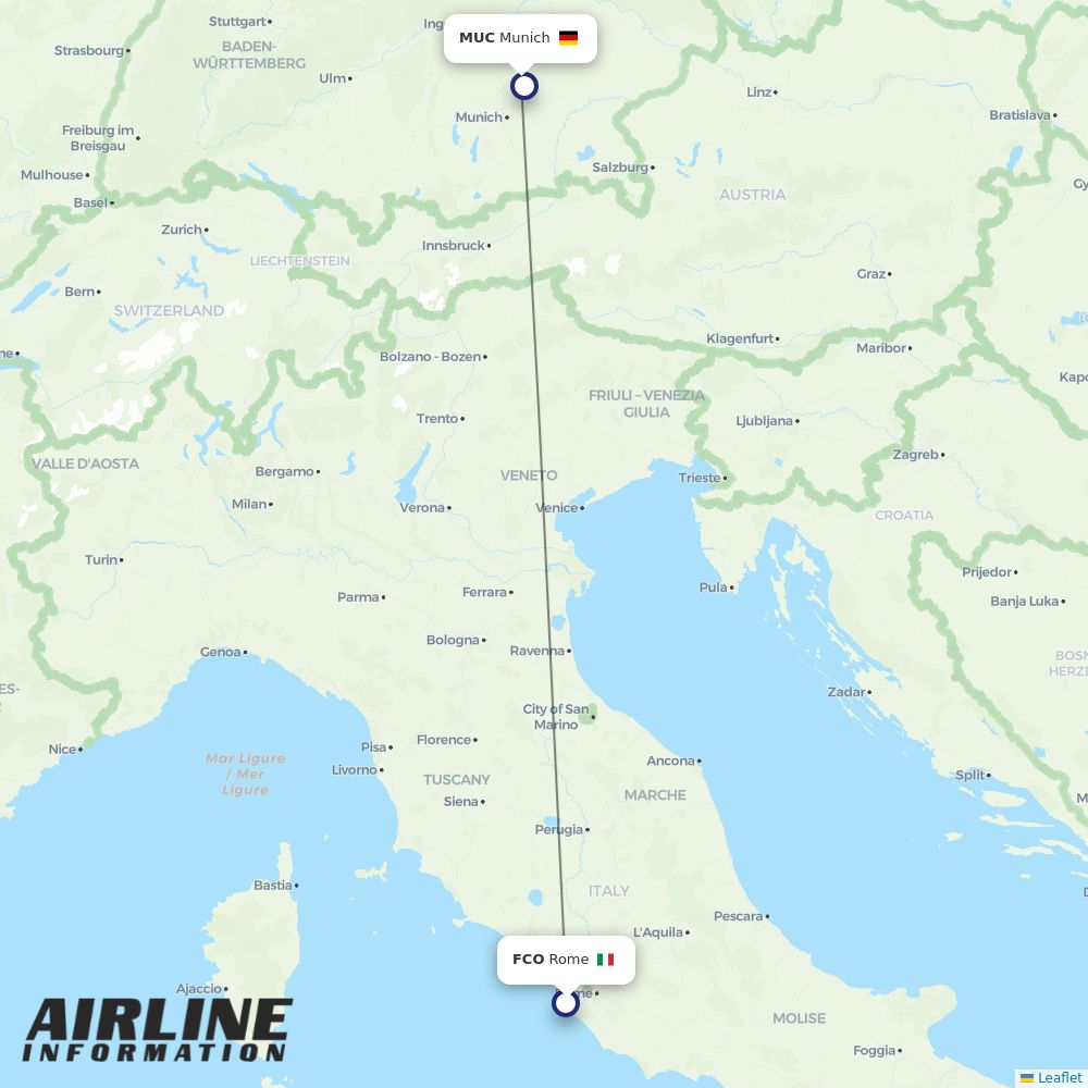 Airlines with flights from Rome to Munich (FCO to MUC) | Airline ...