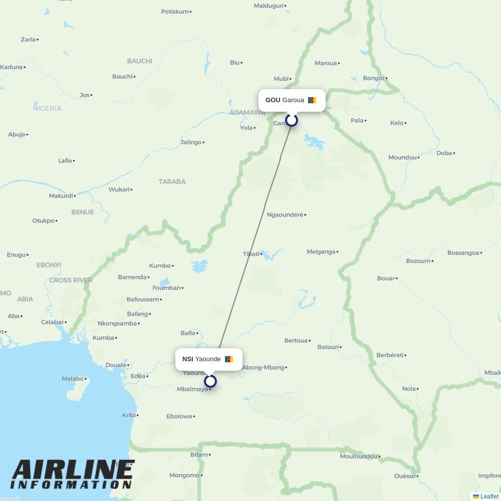 Camair-Co flights from Garoua (GOU) | Airline Information