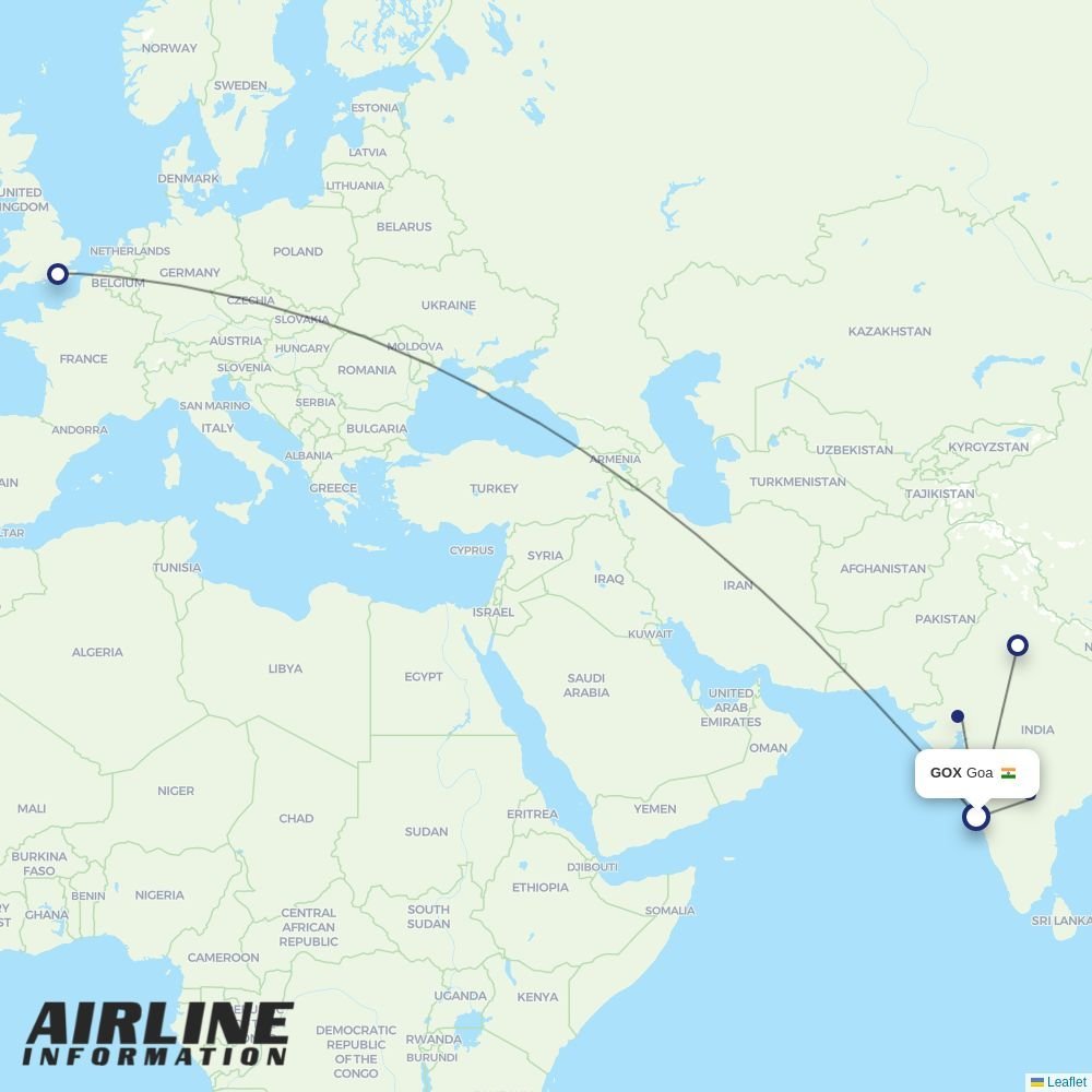 Air India flights from Goa (GOX) | Airline Information