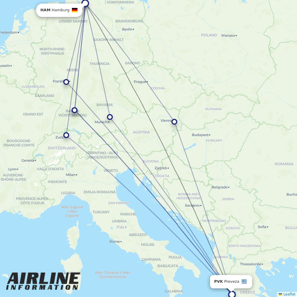 Airlines with flights from Hamburg to Preveza (HAM to PVK) | Airline ...