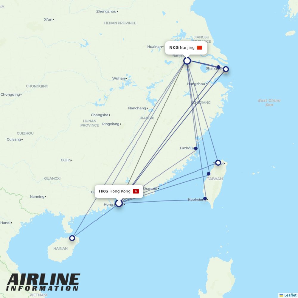 Airlines with flights from Hong Kong to Nanjing (HKG to NKG) | Airline Information